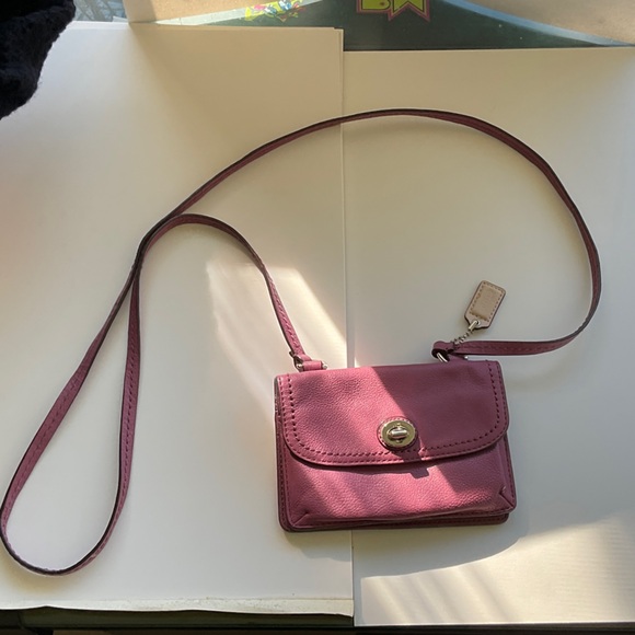 Coach | Bags | Coach Mauve Leather Crossbody Bag | Poshmark